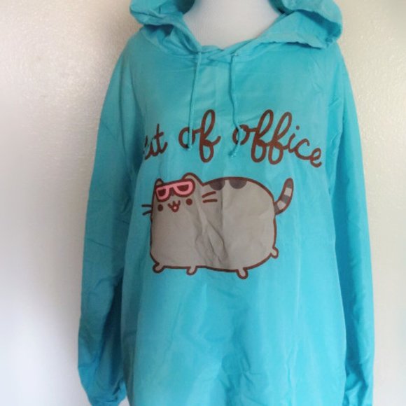 Pusheen | Tops | Pusheen Out Of Office Windbreaker Rain Jacket Nwt ...